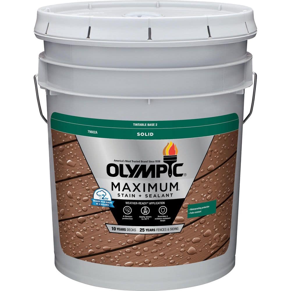 Olympic Maximum 5 gal. Base 2 Solid Color Exterior Stain and Sealer in ...