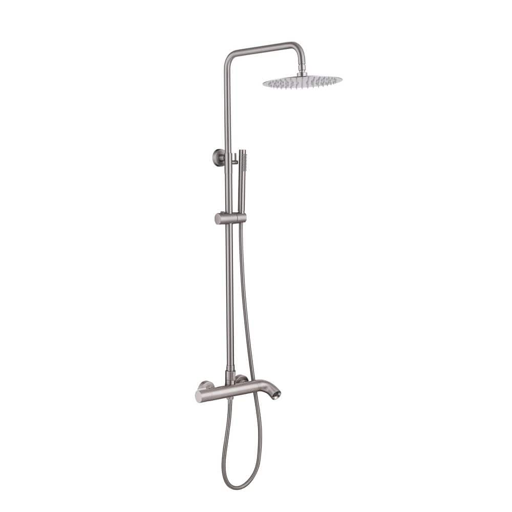 Tomfaucet 3-Spray Wall Bar Shower Kit Bathroom Shower Set with Hand ...