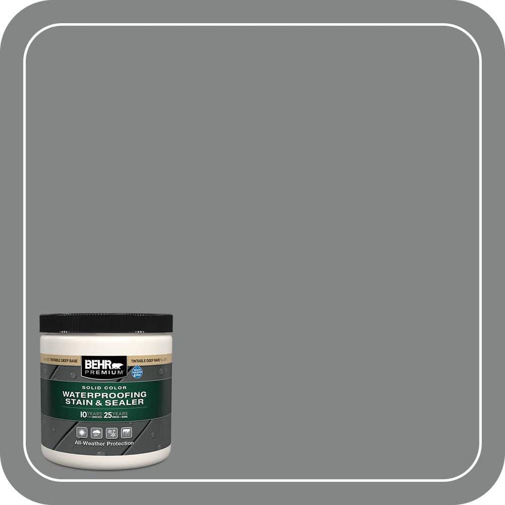 BEHR PREMIUM 8 oz. #PFC-63 Slate Gray Solid Color Waterproofing ...