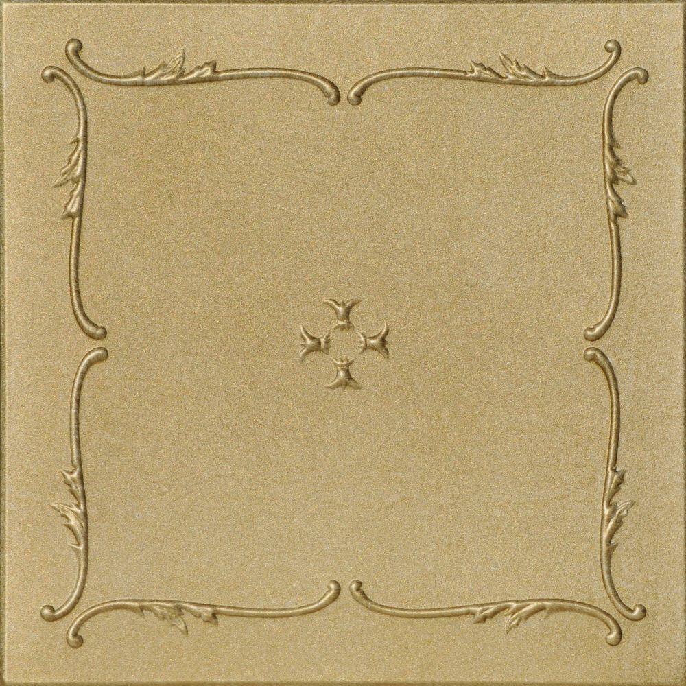 A La Maison Ceilings Spring Buds 1.6 ft. x 1.6 ft. Glue Up Foam Ceiling ...