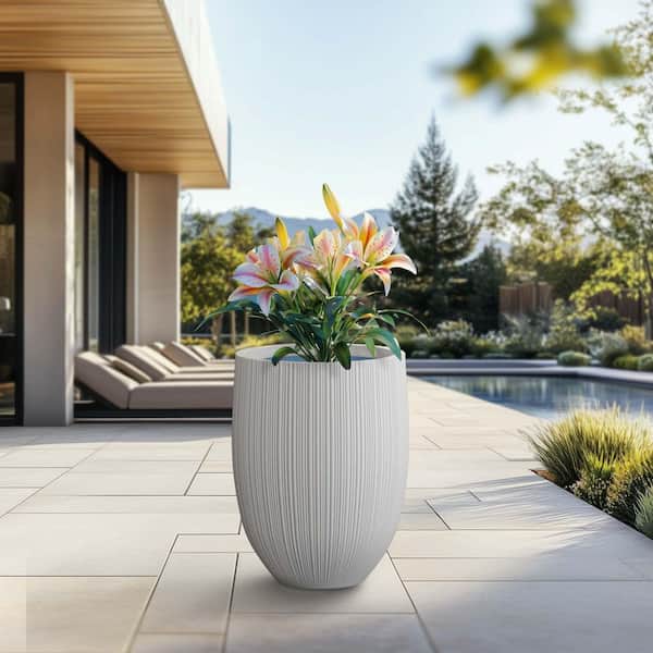 Sapcrete 17 in. Large Granite Gray(Enhanced Interior) Concrete Round ...