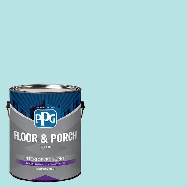 PPG 1 gal. PPG1233-4 Seascape Green Satin Interior/Exterior Floor and ...