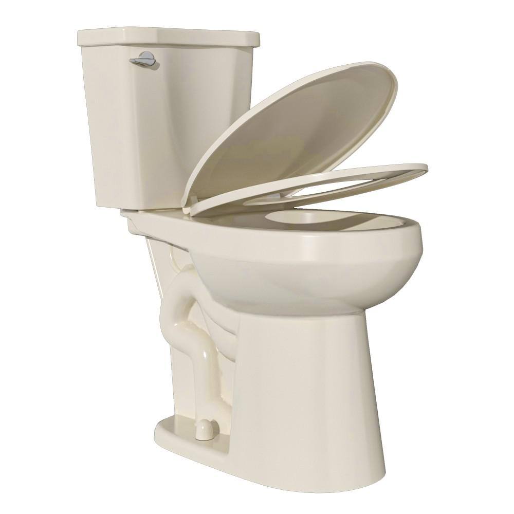 Vomlor Round ADA 19 in. Chair Height Toilet Bone 1.28 GPF Single Flush ...