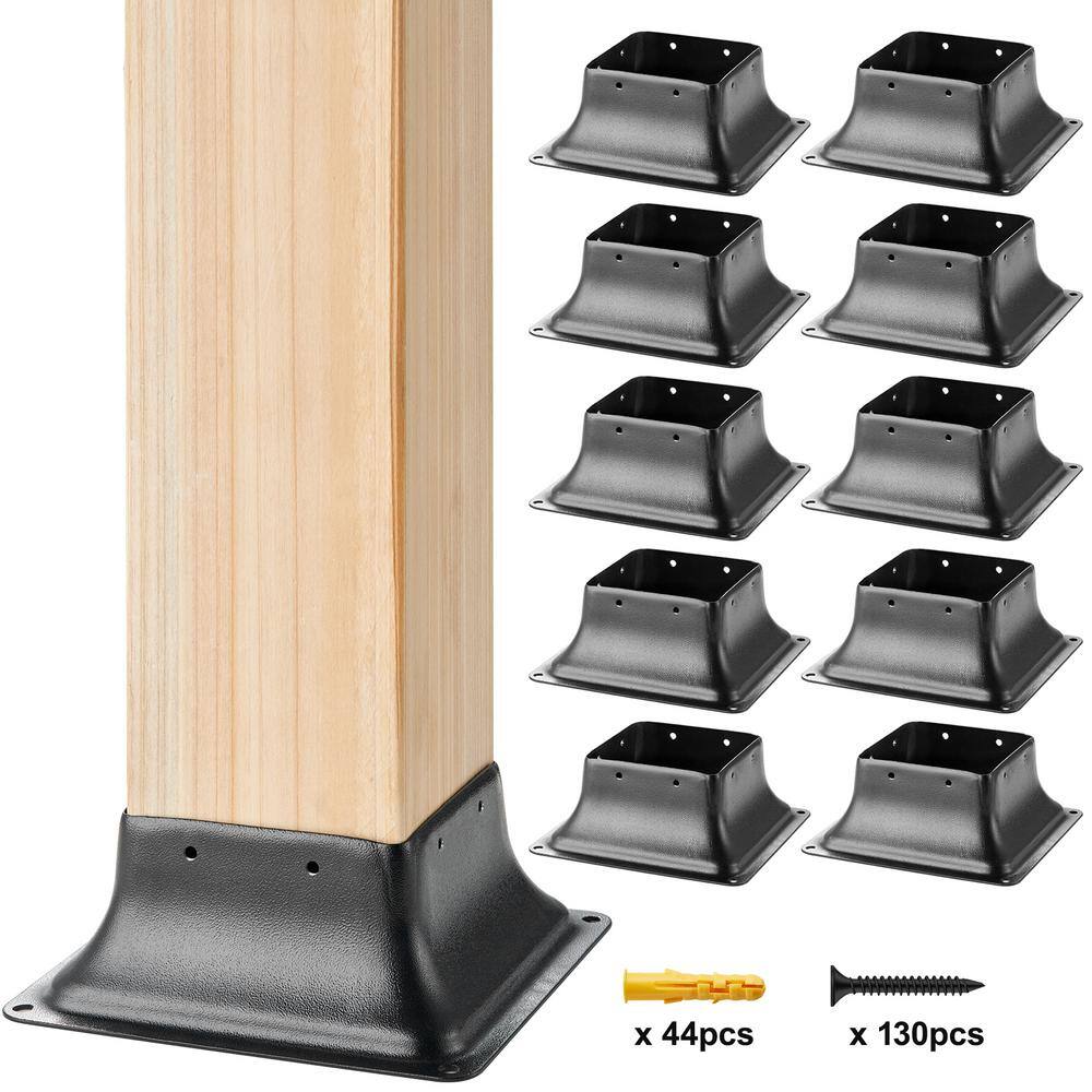 VEVOR Post Base 4in.x 4in. 10-Pieces Internal 3.6in. x 3.6in. Heavy ...