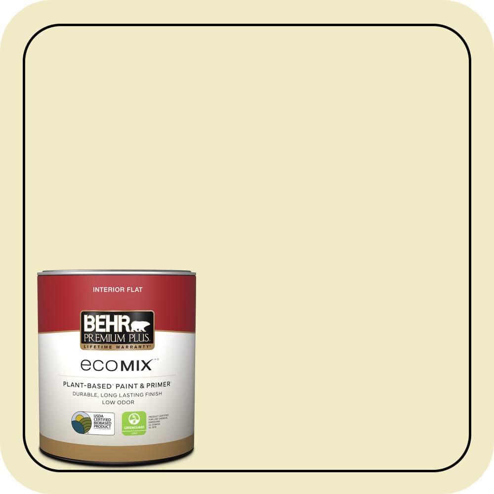 BEHR PREMIUM PLUS 1 qt. #P350-2 May Apple Flat EcoMix Plant-Based ...