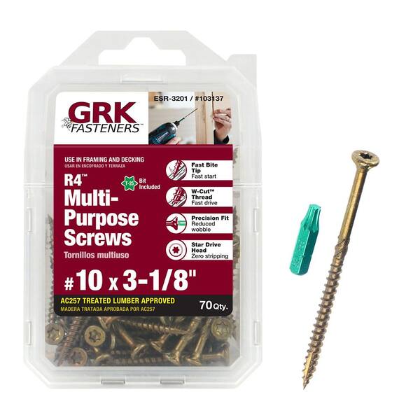 GRK Fasteners 10 X 3 1 8 In Star Drive Torx Bugle Head R4 Multi