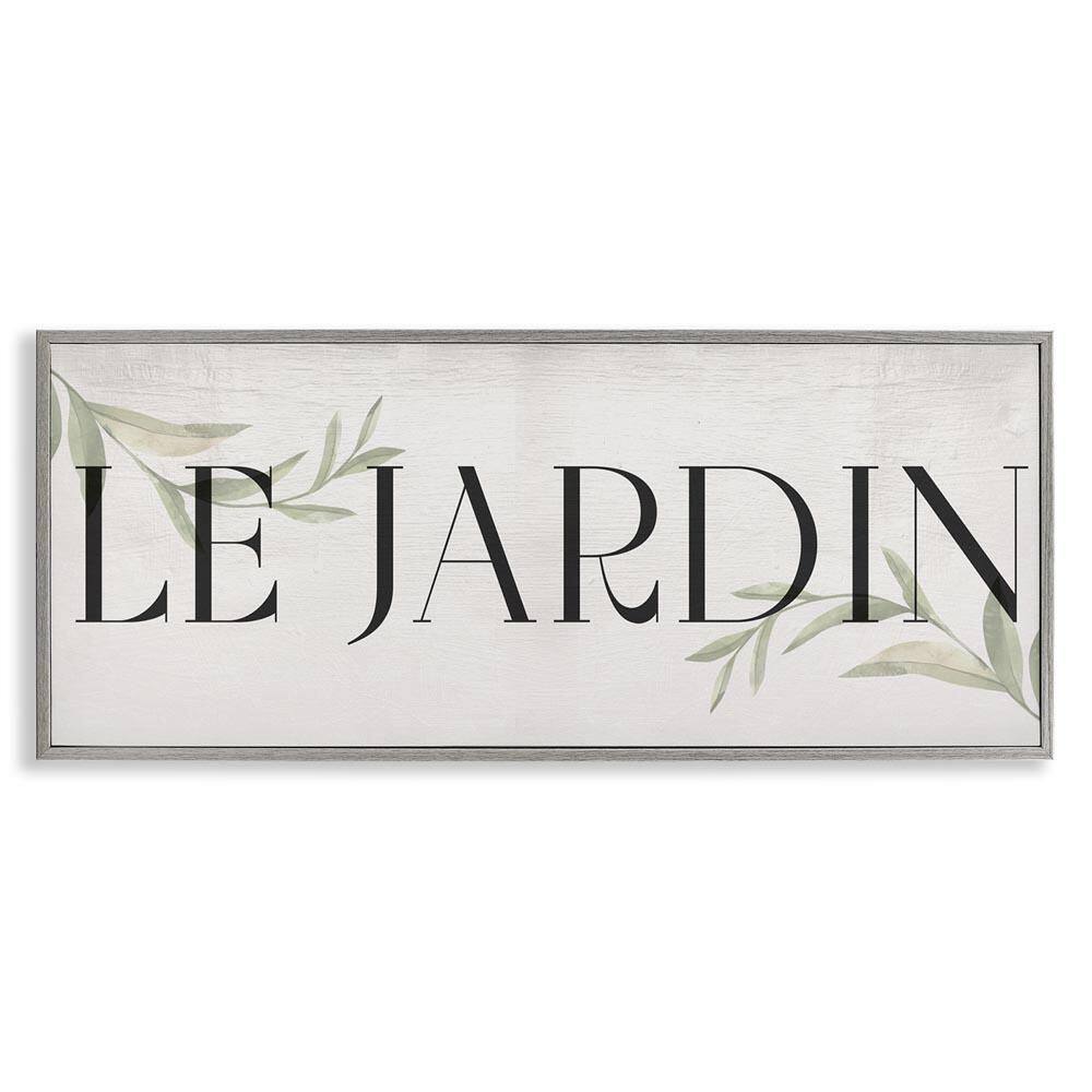 Stupell Industries French Garden Phrase by Daphne Polselli Gray Framed Nature Giclee Art Print ...