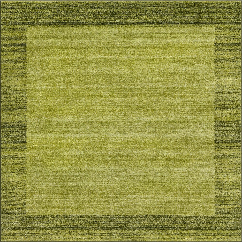 Unique Loom Del Mar Abigail Light Green 8' 0 x 8' 0 Square Rug 3132109 ...