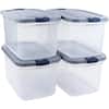 Rubbermaid Roughneck 66 Qt/16.5 Gal Stackable Storage Containers, Clear ...