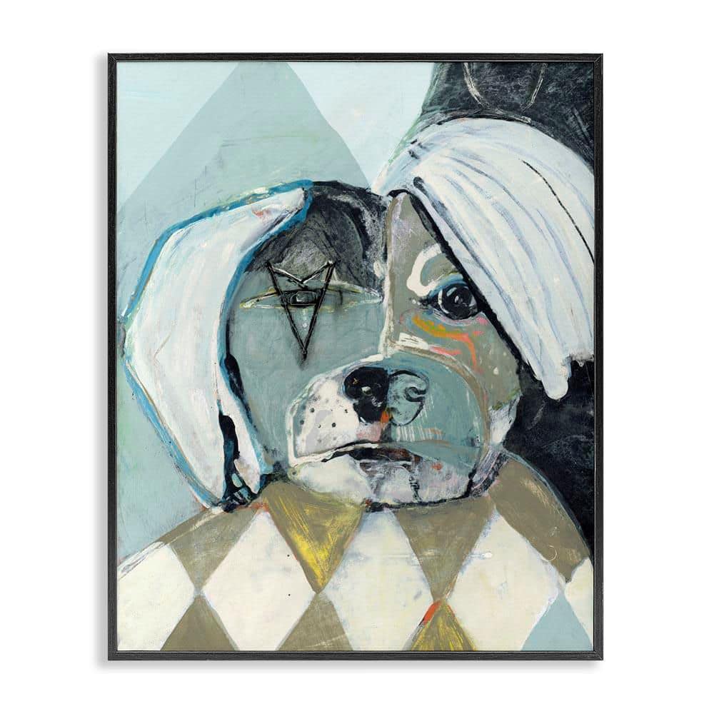 Stupell Industries Abstract Dog Face Portrait by Stacy Milrany Black ...