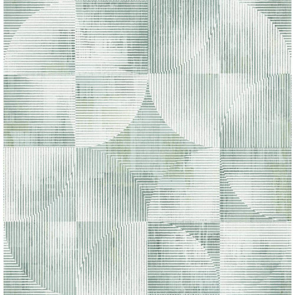 A-Street Prints Woodbine Green Abstract Geometric Non-Pasted Wallpaper ...