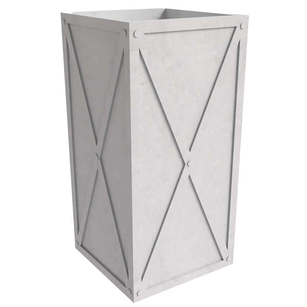 Leisuremod Papyrus 14 in. Wide Fiberstone Rectangular Planter Weather ...
