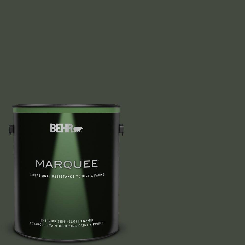 BEHR MARQUEE 1 gal. #BXC-12 Deep Forest Semi-Gloss Enamel Exterior ...