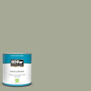 BEHR PREMIUM PLUS 8 oz. #PPU10-16 Simply Sage Flat Interior/Exterior ...