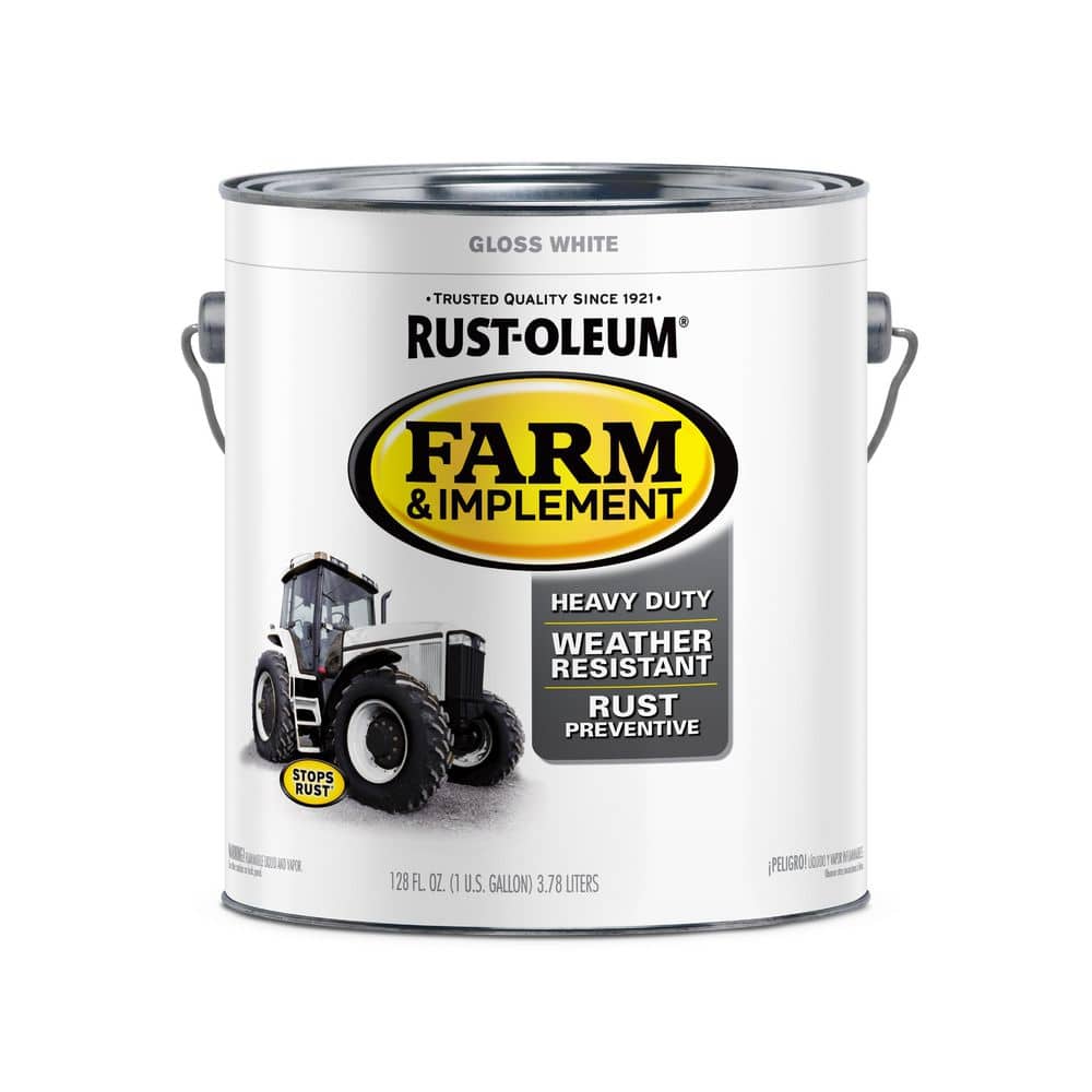 Rust-Oleum 1 gal. Farm Equipment Gloss White Enamel Paint 280166 - The ...