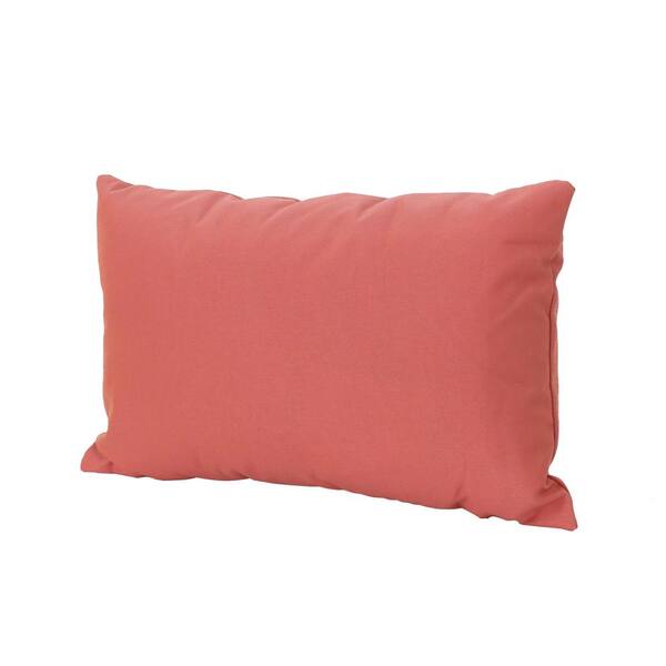 Clihome Outdoor Coral Color Rectangular Bolster Pillow with Water ...