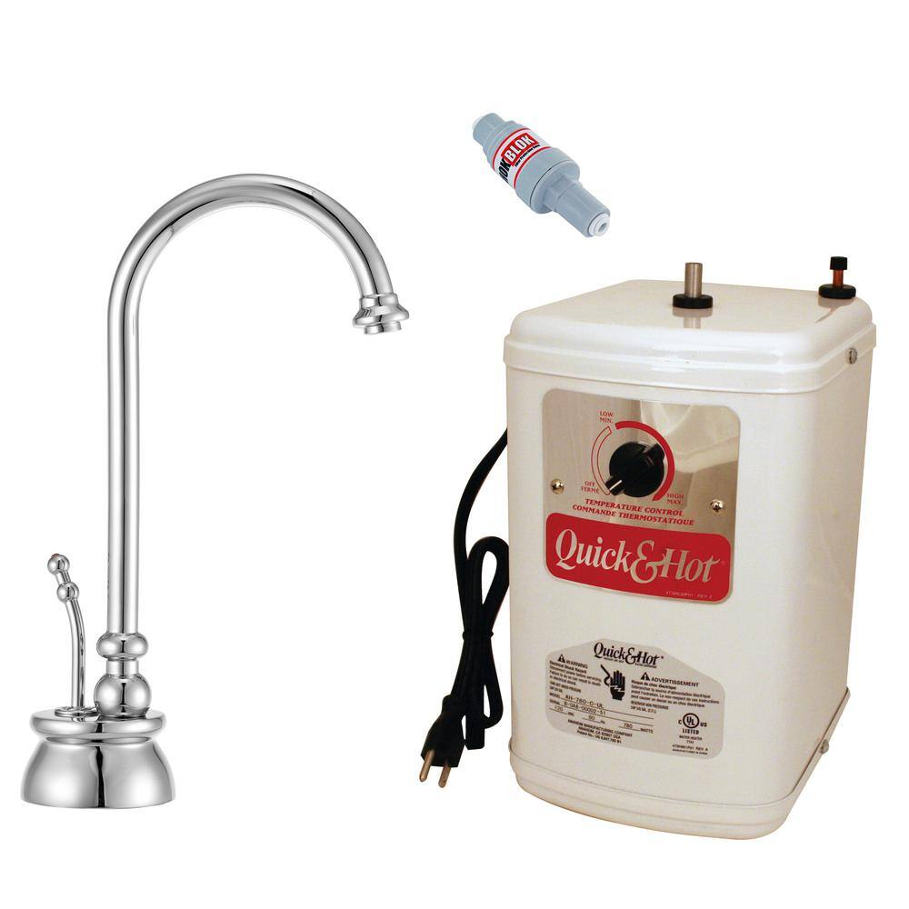 Westbrass 10 in. Calorah 1-Handle Hot Water Dispenser Faucet with ...