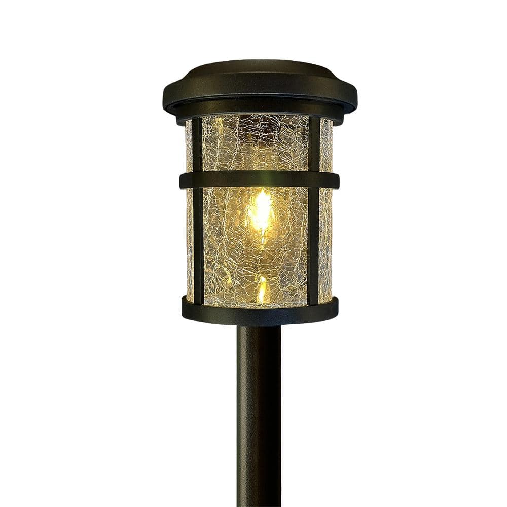 Monteaux Lighting Black Integrated LED Outdoor Solar Pathway Light with ...