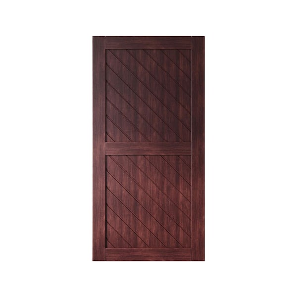 HOMACER XT4 40 in. x 80 in. C-Panel Solid Core Red Mahogany Slanted ...