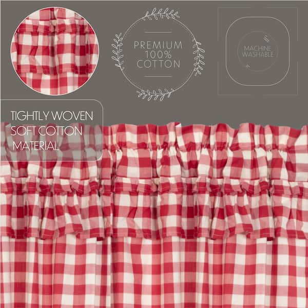Red Gingham Curtains