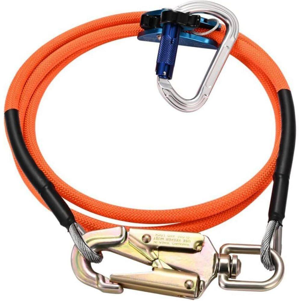 KIWDZFU 8 ft. Steel Wire Retractable Lifeline Rope with Swivel Snap ...