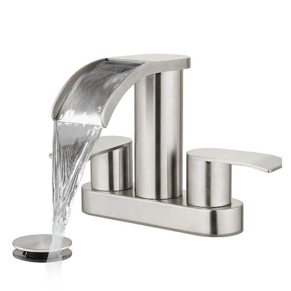 PICTURESQUE CENDU LLC 4 in. Centerset Waterfall Double Handle High Arc ...