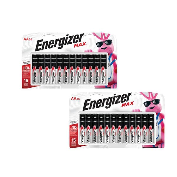 Energizer MAX AA Batteries (36-Pack), Double A Alkaline Batteries 2 ...