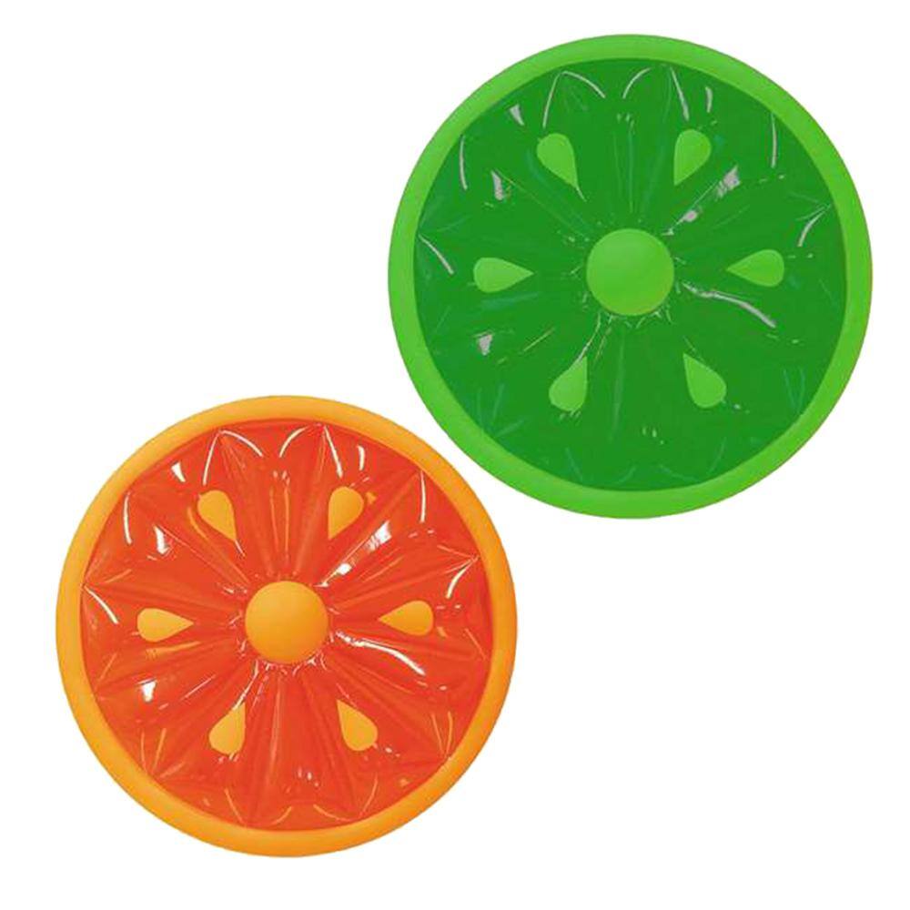 Swimline 60 in. Orange and Lime Inflatable Heavy-Duty Swimming Pool ...