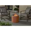 Hampton Bay 19 in. Outdoor Stainless Steel Wood Burning Burnt Orange ...