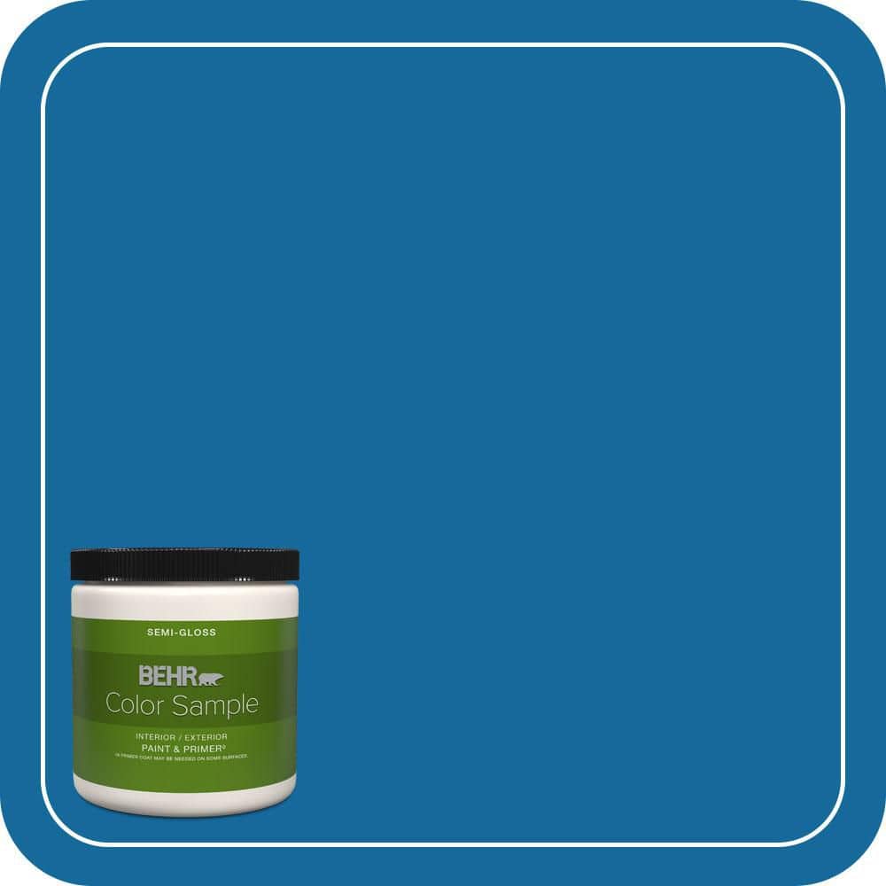 BEHR PREMIUM PLUS 8 oz. #P500-7 Cosmic Cobalt Semi-Gloss Interior ...
