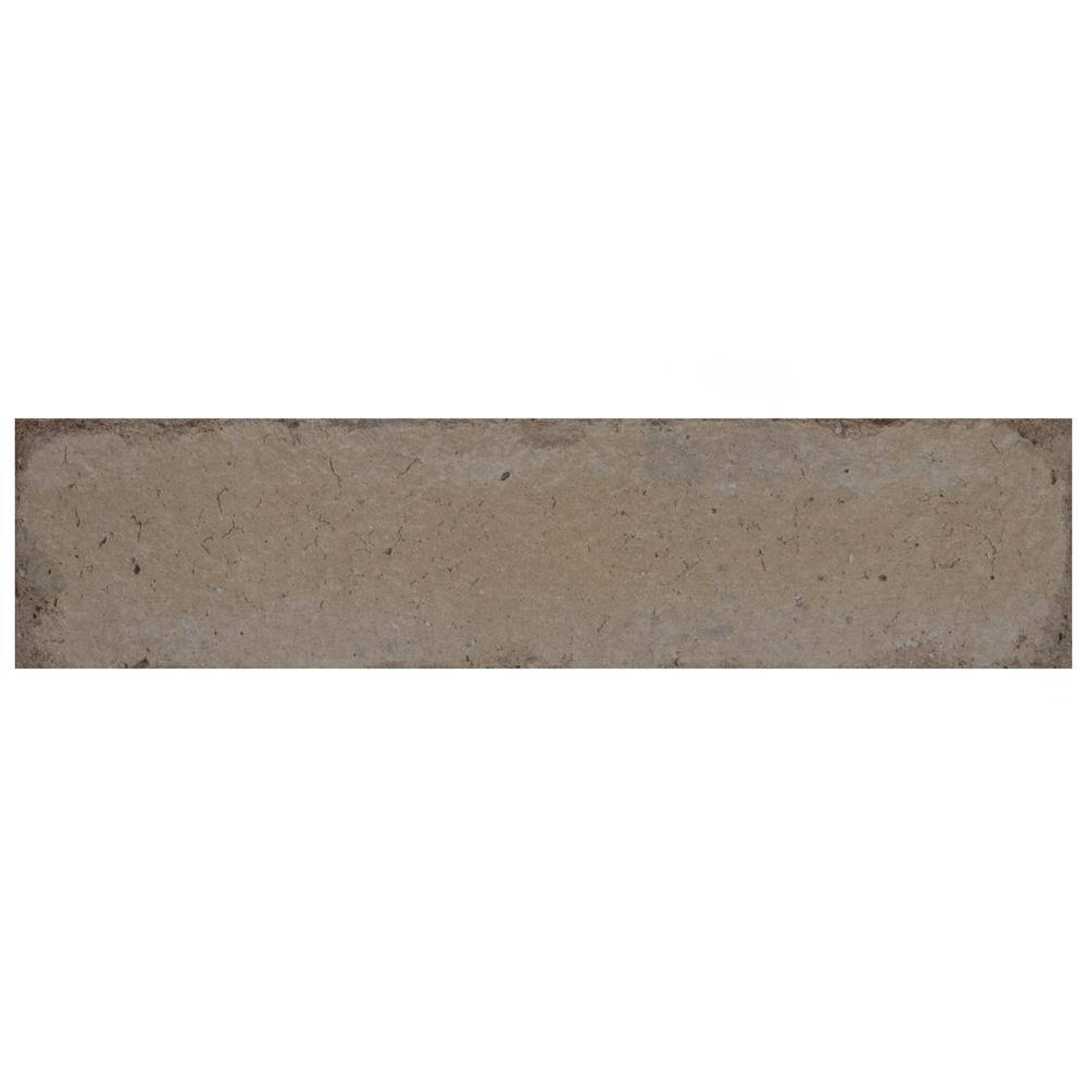 Merola Tile Brickyard Beige 3 in. x 11-3/4 in. Porcelain Floor and Wall ...