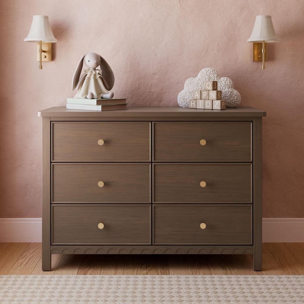 Graco Sasha Hazelnut 6 Drawer 47.48 in. Wide Dresser 03716-408 - The ...