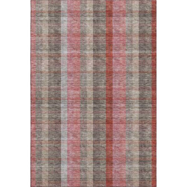 Addison Rugs Mayfield Premium Machine Washable Abstract AMF966 Red 9 ft ...