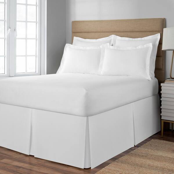 Extra Long 21 In Drop Length Bed Skirt FRE24821WHIT05 The Home Depot