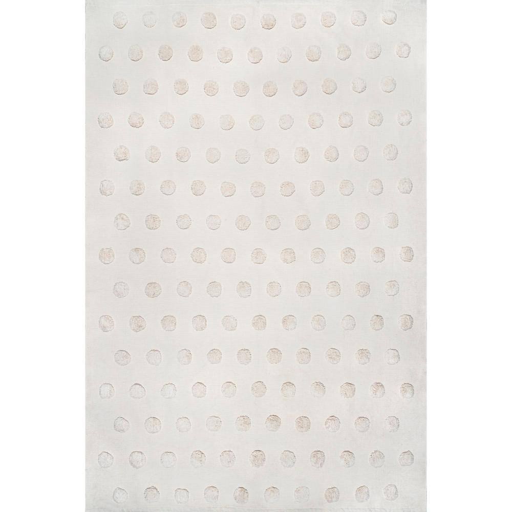 nuLOOM Ivory 5 ft. x 8 ft. LuLu Hand Woven Raised Dots Area Rug SVAP01A ...