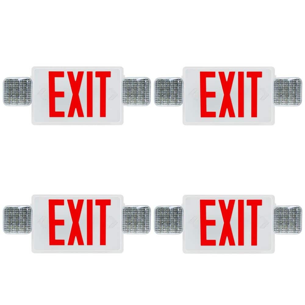 KOAOEIRS 20-Watt Equivalent Integrated LED Emergency Exit Sign Lights ...