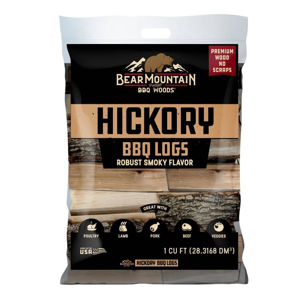 Bear Mountain Premium BBQ Woods 1 cu. ft. BBQ Wood Logs-Hickory FC64 ...