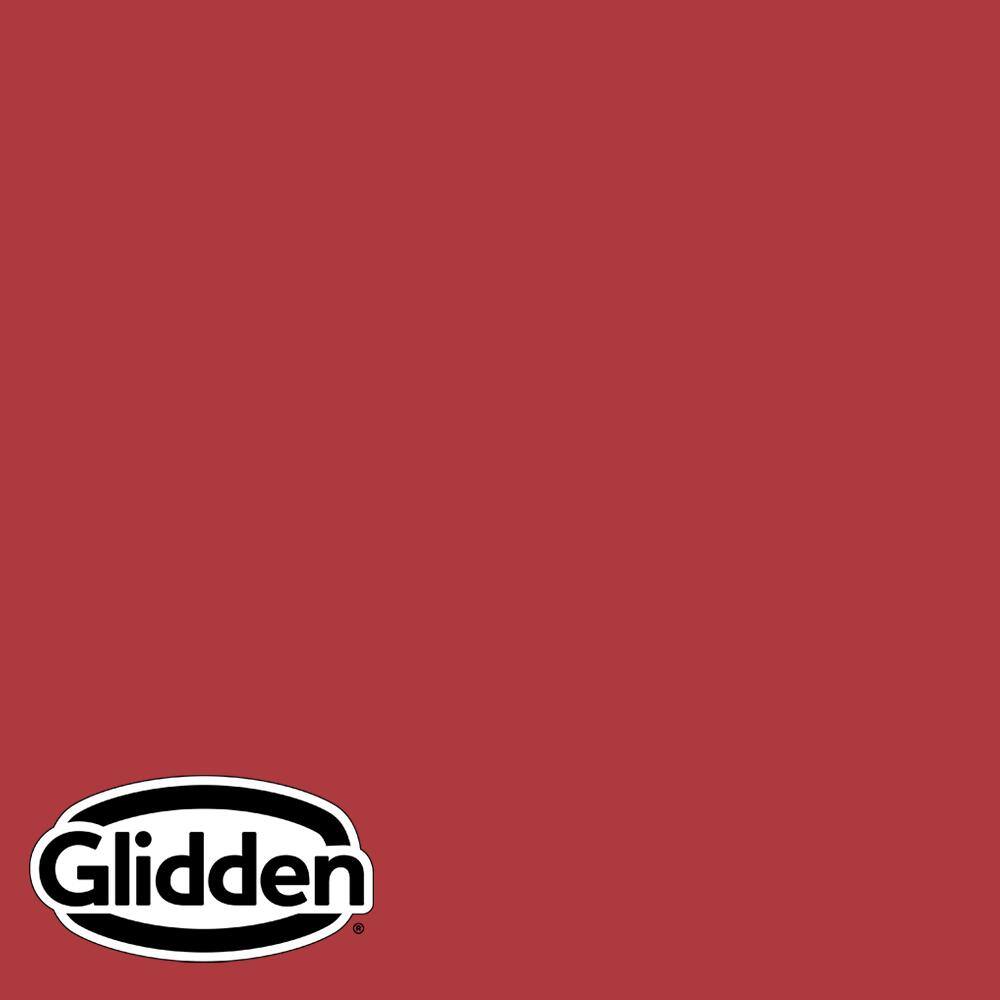 Glidden Essentials 1 gal. PPG1187-7 Red Gumball Flat Exterior Paint ...