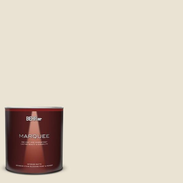 BEHR MARQUEE 1 qt. #ECC-47-2 Elk Horn Matte Interior Paint & Primer ...