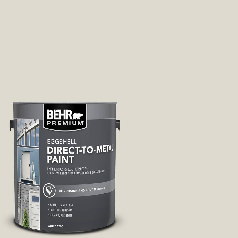 BEHR PREMIUM 1 gal. #GR-W11 Silver Ash Eggshell Direct to Metal ...
