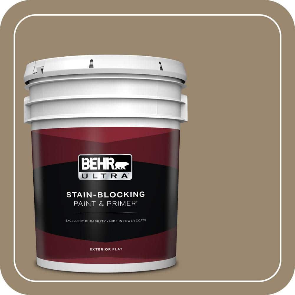 BEHR ULTRA 5 gal. #710D-5 Mississippi Mud Flat Exterior Paint & Primer ...