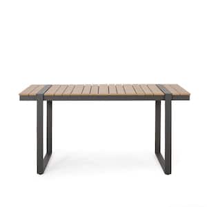 Grey Eucalyptus Wood Outdoor Dining Table with Wood Top AS-29 - The ...