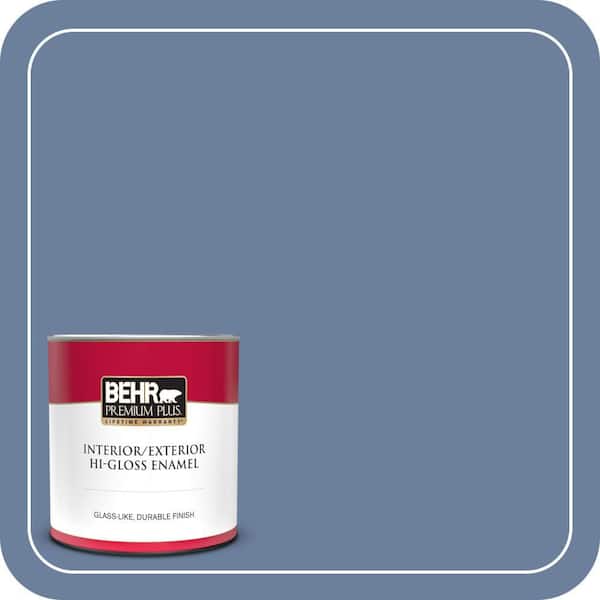 BEHR PREMIUM PLUS 1 qt. #MQ5-52 Lead Cast Hi-Gloss Enamel Interior ...