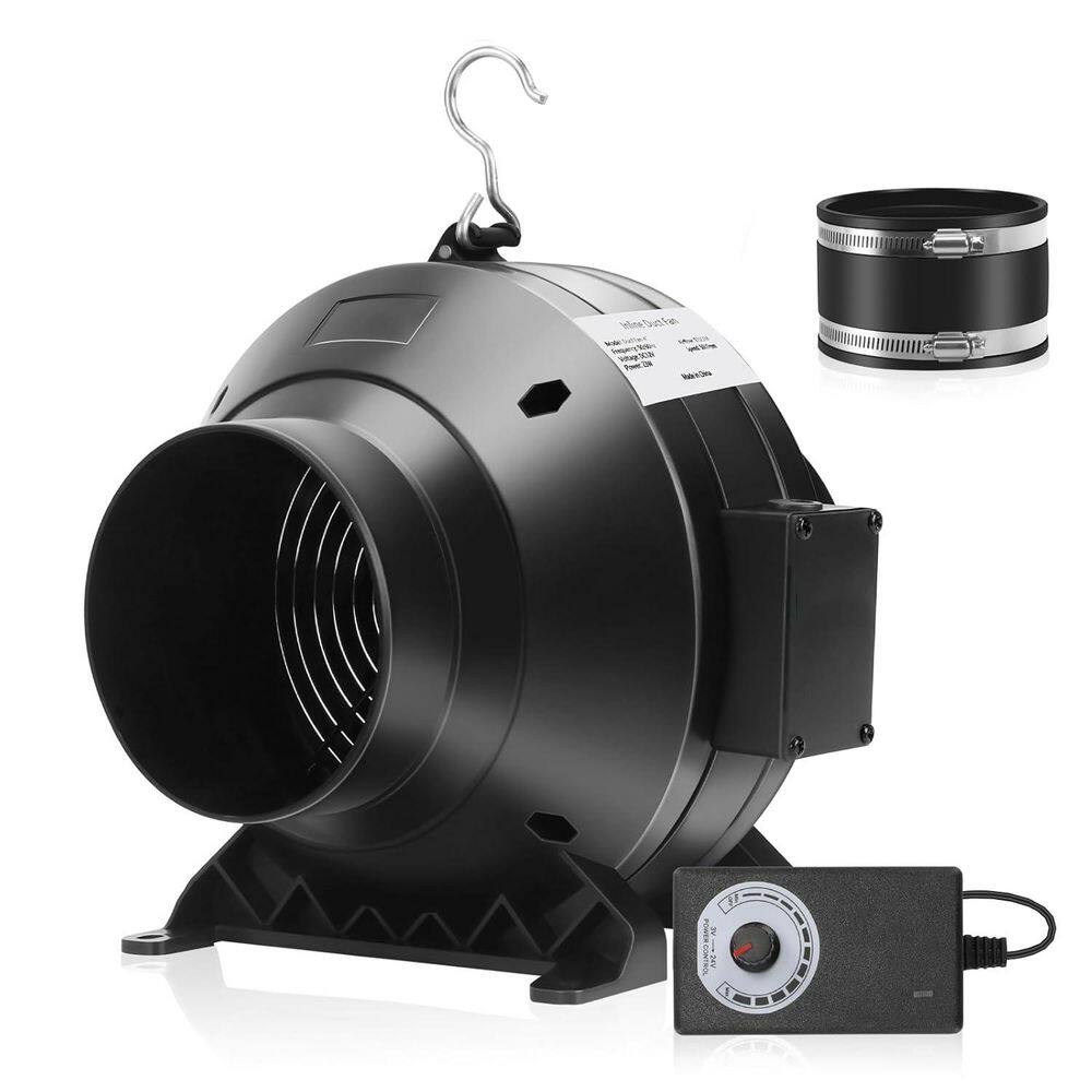 KIWDZFU 190 CFM Inline Duct Fan with Adjustable Speed Control and Noise ...