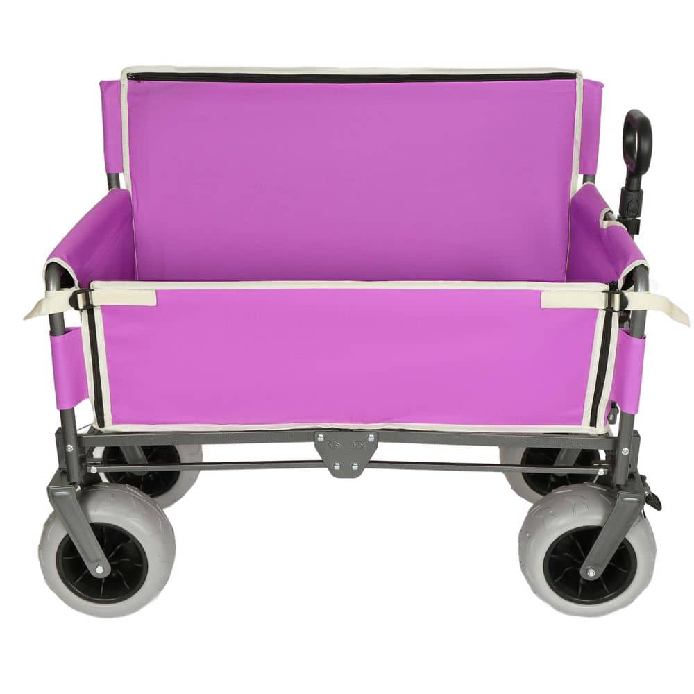 6 cu. ft. Outdoor Steel Garden Cart 3-in-1 Collapsible Utility Cart ...