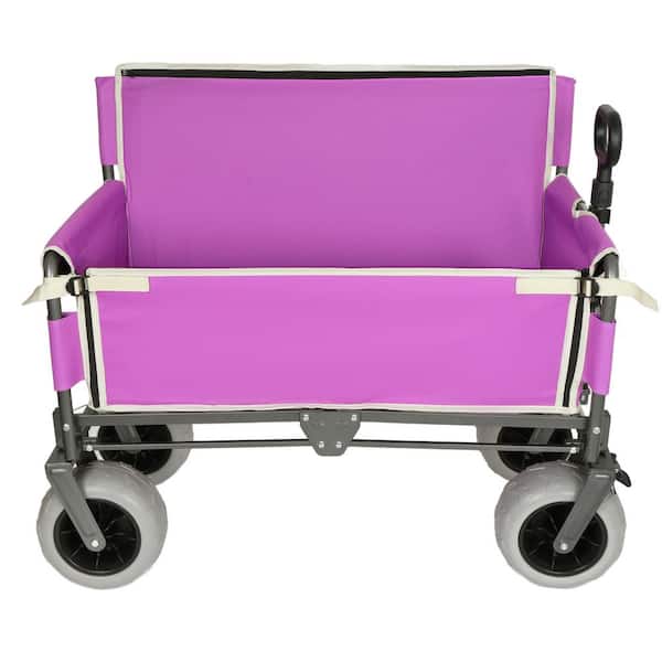 6 cu. ft. Outdoor Steel Garden Cart 3-in-1 Collapsible Utility Cart ...