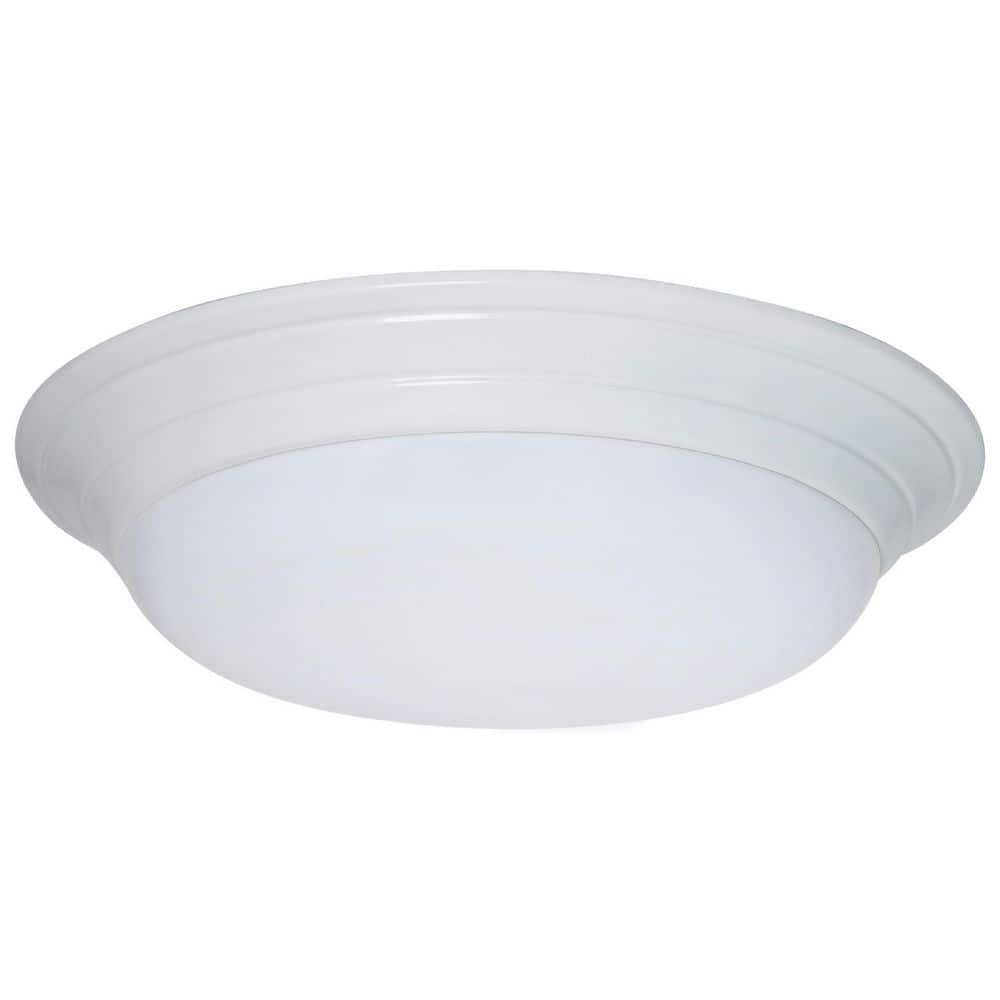 AMAX LIGHTING 17 in. Classic White LED Flush Mount Light. Integrated ...