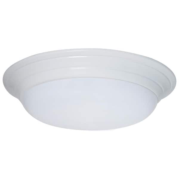 AMAX LIGHTING 17 in. Classic White LED Flush Mount Light. Integrated ...