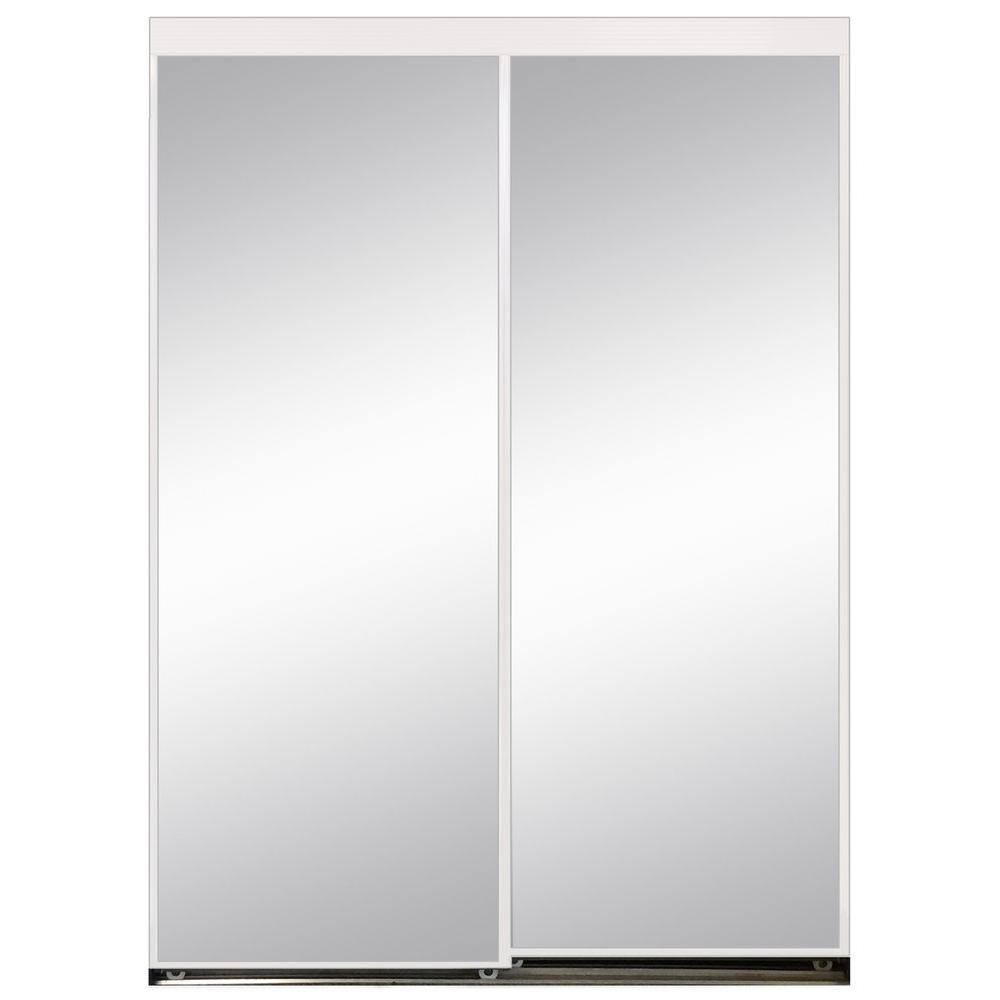 48 In X 80 In Aluminum Framed Mirror Interior Closet Sliding Door 48 In X 80 In Aluminum Framed Mirror Interior Closet Sliding Door