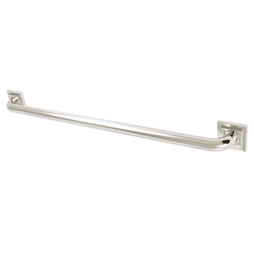Kingston Brass Claremont 30 in. x 1-1/4 in. Grab Bar in Polished Nickel ...